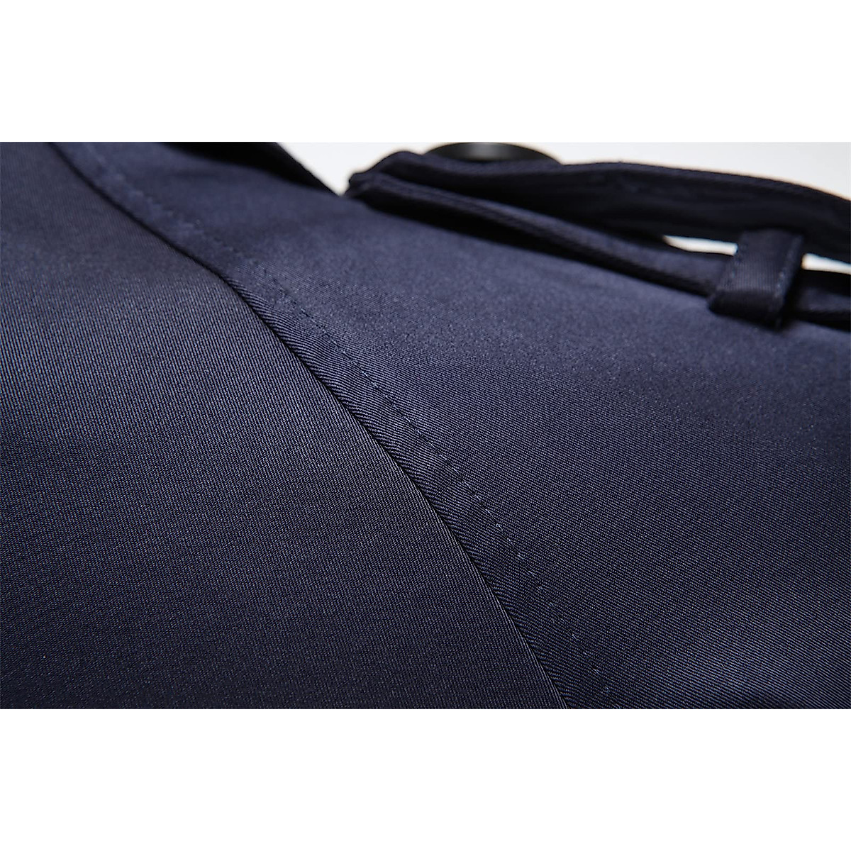 Maiyifu-GJ Men's Double Breasted Trench Coat Stylish Slim Fit Mid Long Belted Windbreaker Lapel Military Jacket with Belt (Dark Blue,XX-Large)