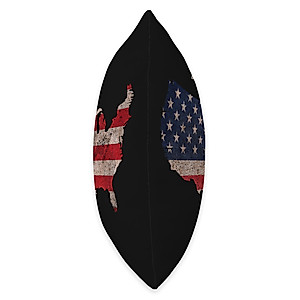 USA Classic Grunge Map Retro Apparel Augusta, Maine 1797 Throw Pillow, 18x18, Multicolor