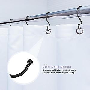 MEILIDY S Hooks, Reversible Black Metal S Shaped Hooks 3 Inch Small Closet S Hooks Heavy Duty S Hanging Hooks for Pots Pans Mugs Curtains Pants Purses Crafts Plants - 12 Pcs