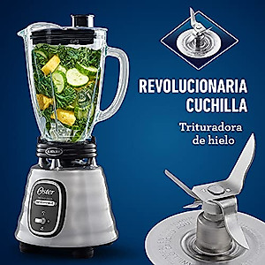 Classic blender Oster reversible chrome glass jar BLSTBESTE013