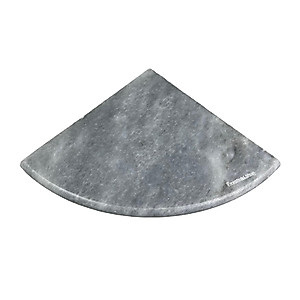 Threshold.Shop 9 Inch Bardiglio Gray Marble Corner Shower Shelf Bathroom Caddy, Wall Mounted Shower Shelf, Classic Flatback Design (2)