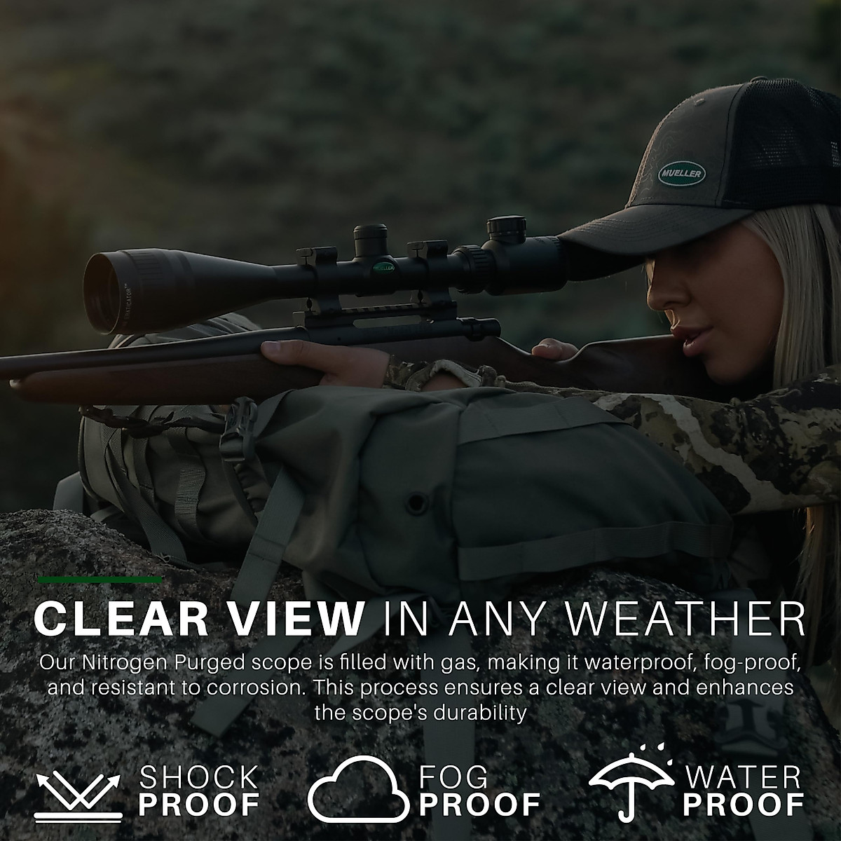 Mueller Optics 8.5-25×50 AO Long Range Target Scope (Silver)