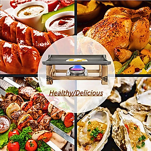 Haofy Alcohol Stove Non-Stick Grill Pan with Wooden Shelf, Ceramic Grill Plate Set for Indoor Outdoor BBQ Roasting Baking, Japanese Barbecue Tool(30CM)