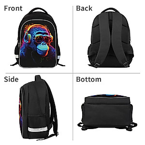 ZRENTAO Kids Backpack for Elementary Cute Schoolbag with Animal 3D Print (L) 11" x (W) 5.5" x (H) 16.5" Lightweight Bookbags for Student