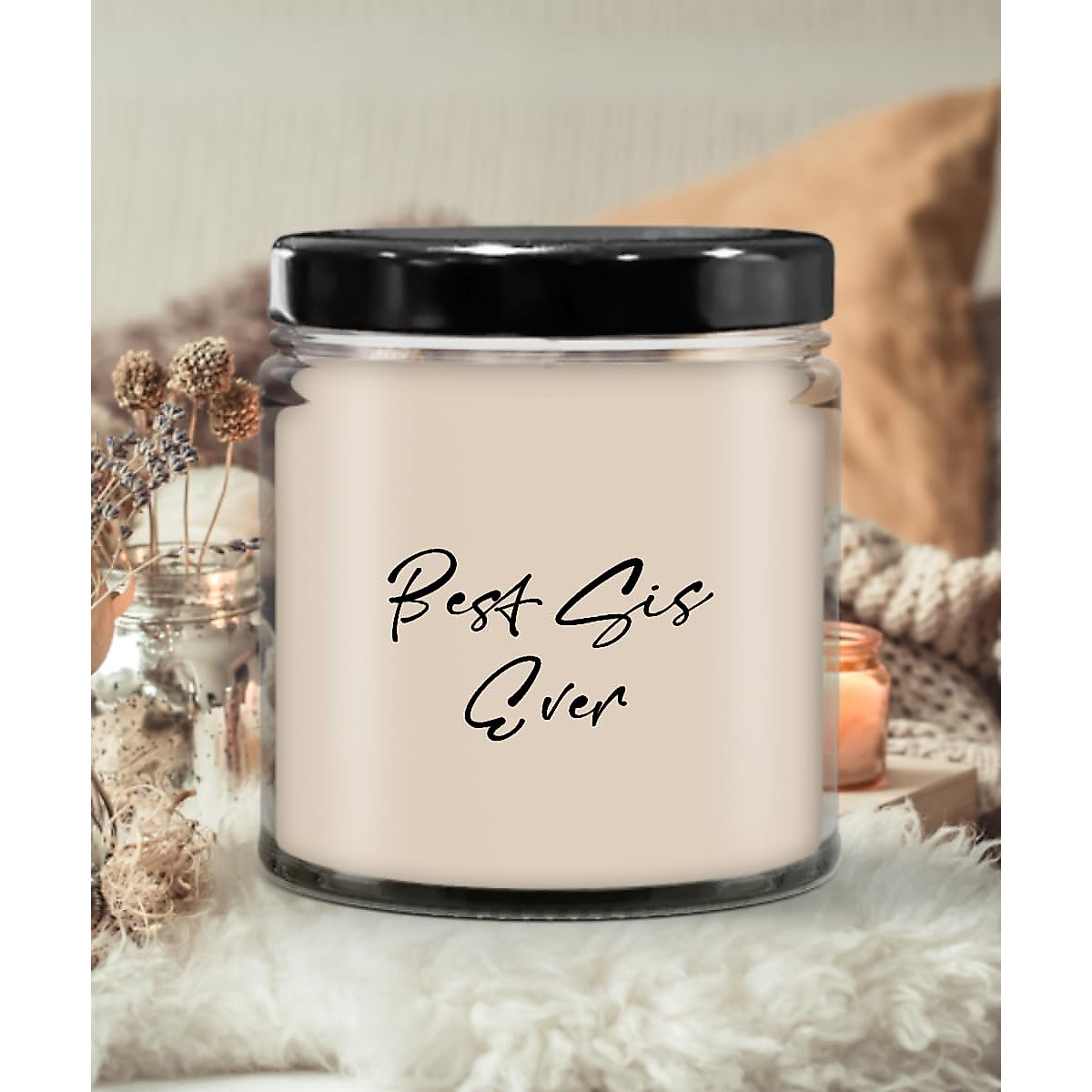Best Sis Ever Candle Vanilla Scented Soy Wax 9oz Candle