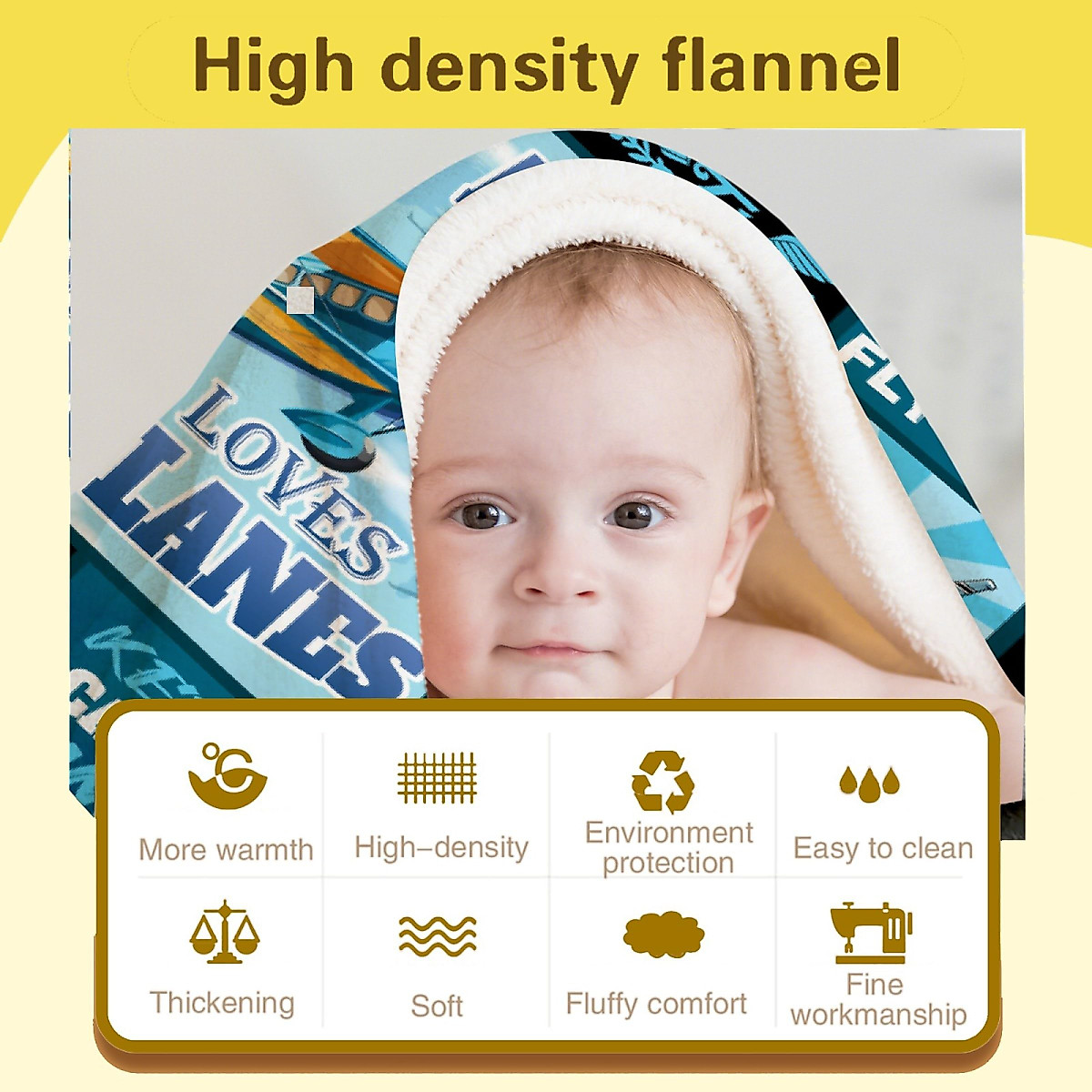 MYSTCOVER Airplane Blanket for Kids Adults Just A Boy Who Loves Planes Blanket Warm Plush Fleece Planes Throw for Bed Sofa Office Decor Boy Birthday Gifts Ideas 50"x60"-M