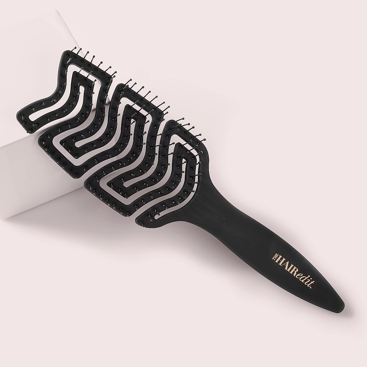 The Hair Edit Detangle and Massage Brush, Hair Care Essential, Detangler, Great for Wet Hair, Scalp Massager, Lightweight, For All Hair Types