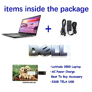 Dell Latitude 3500 Business Laptop, 15.6" HD, 10th Gen Intel Quad Core i5-10310U, 16GB DDR4 RAM, 1TB NVMe M.2 SSD, 500GB HDD, Windows 10 Pro, WiFi, Bluetooth, Webcam, USB-C, HDMI, VGA, (Renewed)