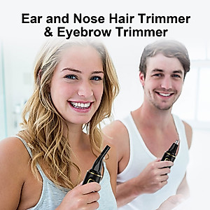 XOOMRSCP Nose Hair Trimmer for Men, 2024 Painless USB Rechargeable Nose Hair Trimmer, Ear and Nose Hair Trimmer for Men, Professional Facial Hair Trimmer with IPX7 Waterproof Dual Edge Blades