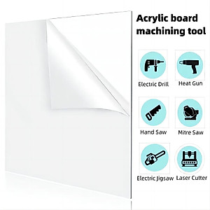 YFYCUSA 2-Pack 11"x14" Clear Acrylic Sheets 1/8" Thick(3mm), Plexiglass Sheets for Laser Cutting, for Process Projects, Replacement Frame Glass, DIY Display, Easy to Cut