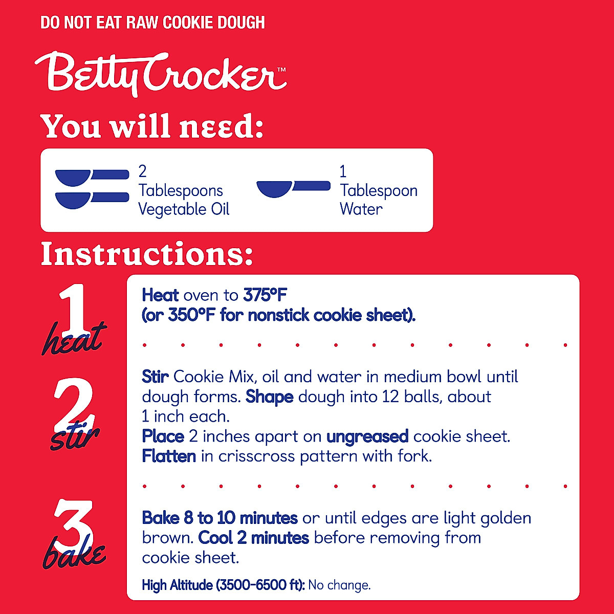 Betty Crocker Peanut Butter Snack Size Cookie Mix 7.2 oz (Pack of 3)