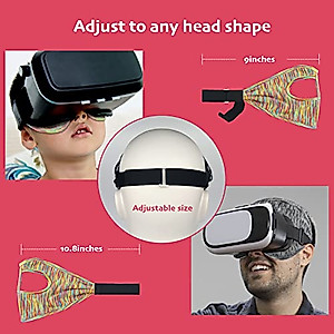 3 PCS VR Eye Mask Face Cushion Cover Pad VR Sweat Band and 2 PCS VR Goggles Lens Fiber Cleaning Cloth Compatible with VR Headsets Meta/Oculus Quest 2 Go HTC Vive PS VR Gear Accessories