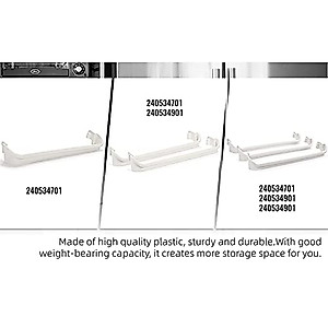 Replacement for 240534701(Middle) 240534901 Refrigerator Door Shelf Compatible with Frigidaire Kenmore Refrigerator Rack Bar Replacement for AP3214631 PS734936 948952 AP3214630 PS734935
