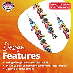 Super Bird Creations SB626 Hoopla Bird Toy, Medium/Large Bird Size, 15" x 2.5"