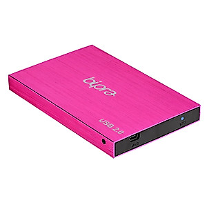 BIPRA 1Tb 1 Tb 2.5 USB 2.0 External Pocket Slim Hard Drive - Sweet Pink - Fat32