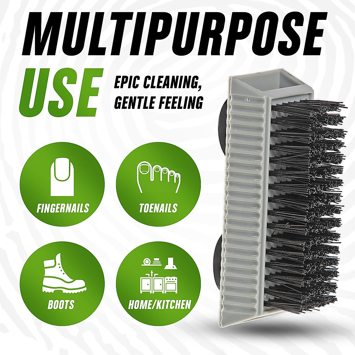 Grip Clean Squeeze Bottle & Brush Combo - Heavy-Duty Degreaser Hand Cleaner & Nail Brush Set - Tackle Grease, Oil, & Grime with Natural Pumice Soap & Nail Cleaning Scrub for Clean Hands & Nails