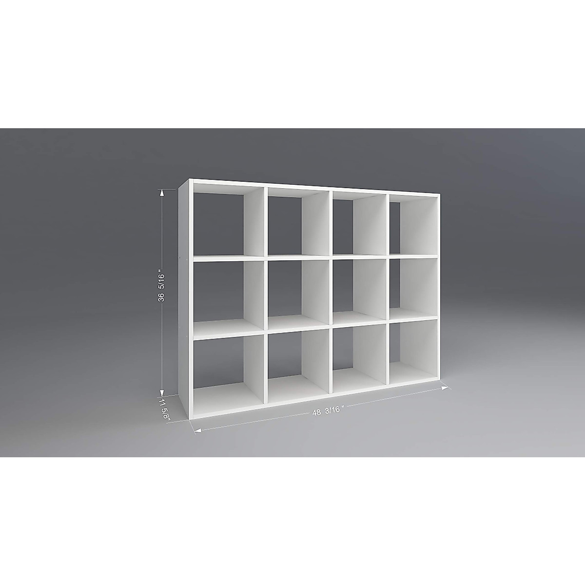 Letmobel Cube Organizer | Book Shelf Organizer with Cube Storage Shelf | DIY Cubical Storage Organizer | Shelf Organizer for Bedroom Living Room Office | Cube Shelf for Home Offices (12 Cube, Black)