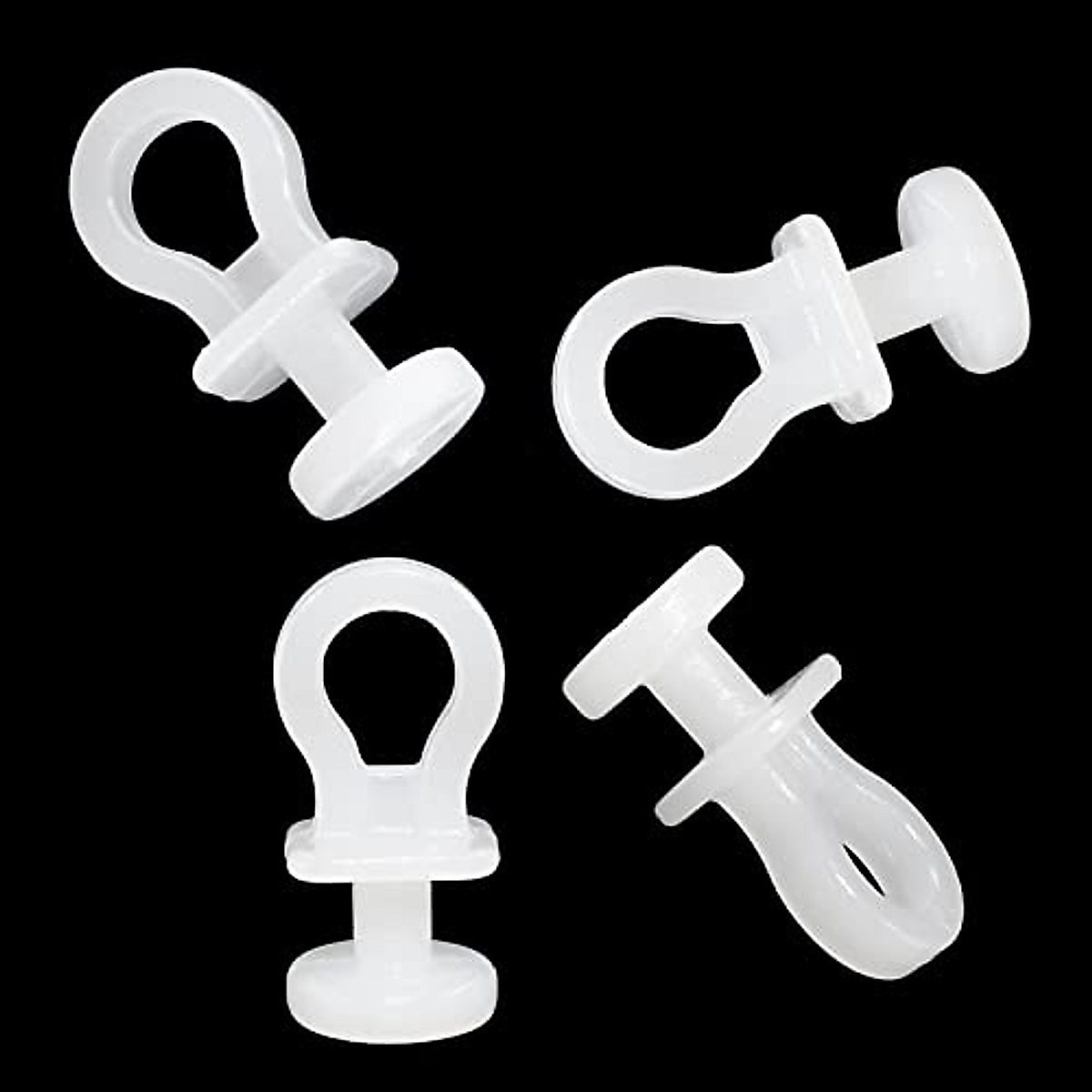 Rierdge Plastic Curtain Glider Track Carrier Slide Rollers, 60Pcs