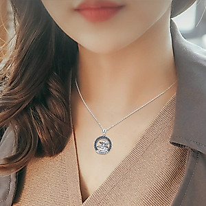 JUSTKIDSTOY Plague Doctor Necklace 925 Sterling Silver Steampunk Pendant Necklace Halloween Jewelry Gothic Gifts for Women