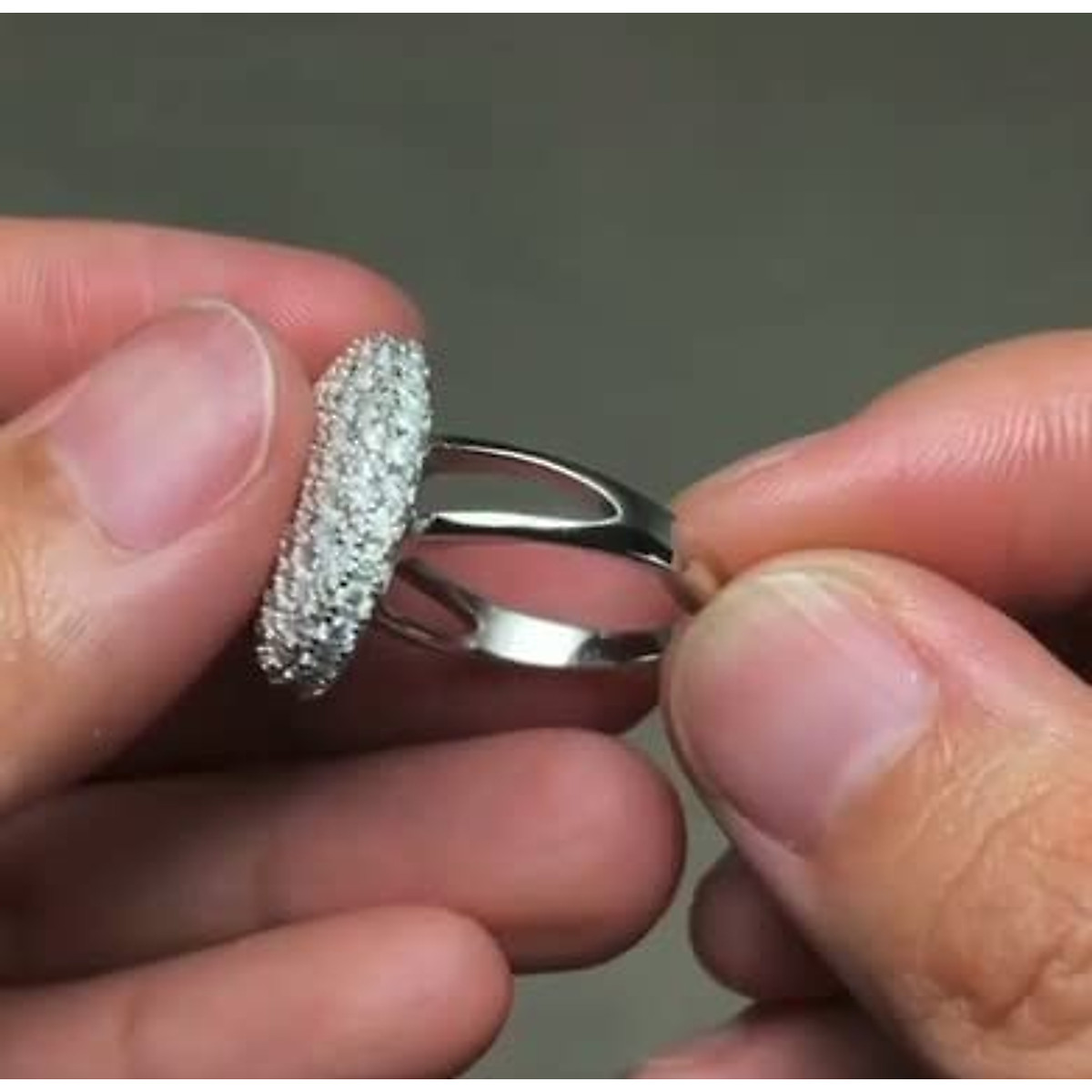 925 Sterling Silver Bella Swan's Wedding Ring ~ inlaid CZ/Moissanite diamonds ~ Twilight Bella Swan's Micro Pavé engagement ring ~ With Heart Shape Metal Box ✬✬✬By Fantasy World✬✬✬, Metal, Moissanite