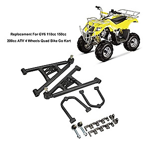 Acouto Front Suspension Shock Swing Arm Kit for GY6 110cc 150cc 200cc ATV 4 Wheels Quad Bike Go Kart 350mm/13.77in Steel Alloy Front Suspension Swing Arm Assembly Accessories Replacement