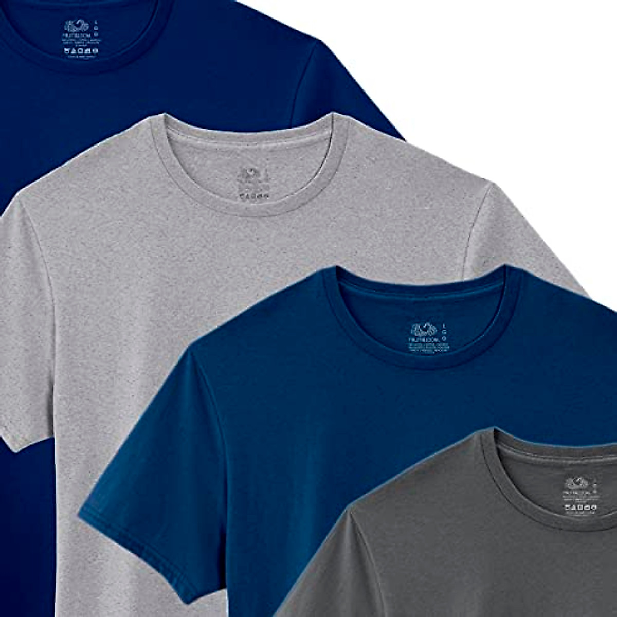 Fruit of the Loom Men's Crew Neck T-Shirt (Pack of 4), Assorted, XXX-Large