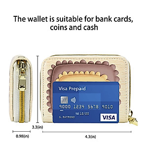 ENYISDAN RFID Blocking Leather Womens Wallet with Credit Card Case Zipper Pocket Small Credit Card Wallet Organizer Travel (Nebula)(Ladybug Pack Product Features.)