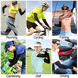 ALAZA Camouflage Brown Cooling Arm Sleeves Cover Uv Sun Protection for Men Women Running Golf Cycling Arm Warmer Sleeves 1 Pair