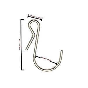 LJY 50 Pieces Clip Type Pot Rack Hanging Grid Hooks S Shaped Metal Hangers with Plastic Storage Box for Kitchen Bedroom Office Wire Shelving Pegboard