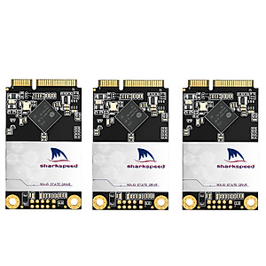 mSATA SSD 256GB SHARKSPEED Plus Internal Mini SATA SSD Drive 3D NAND Solid State Drive for Mini PC Notebooks Tablets 256GB (3 Packs)
