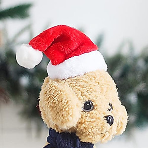 Red Christmas Hat Cat Santa Hat Pet Christmas Costume Puppy Dog Cat Santa Hat with Adjustable Elastic Chin Strap - Christmas Hat