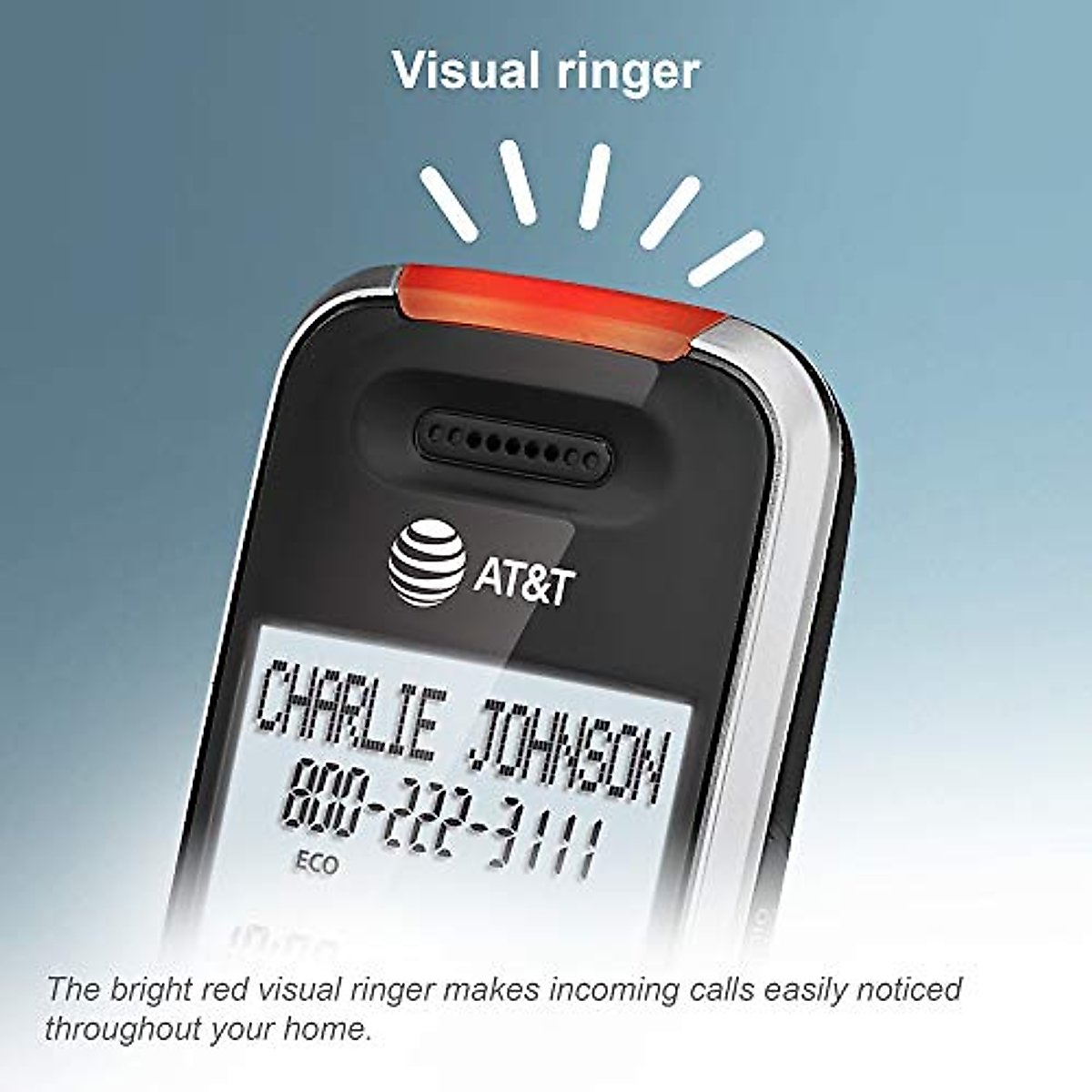 AT&T BL102-3 DECT 6.0 3-Handset Cordless Phone for Home with Answering Machine, Call Blocking, Caller ID Announcer, Audio Assist, Intercom, and Unsurpassed Range, Silver/Black