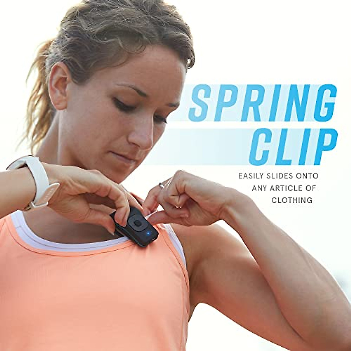 noxgear 39g Wearable Waterproof Bluetooth Speaker - Magnetic Clip-On Wireless Portable Bluetooth Speakers - Up to 12 Hours Battery Life - Clip Speaker with Microphone - Large Tactile Control Buttons