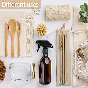 Tatuo 50 Pcs 6 x 8 Inches Muslin Bags Cotton Drawstring Bags Canvas Linen Bag Sachet Bag Reusable Empty Gift Pouch for Party Home Supplies