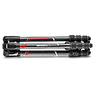Manfrotto Befree Advanced 4-Section Carbon Fiber Travel Tripod with 494 Center Ball Head, Black