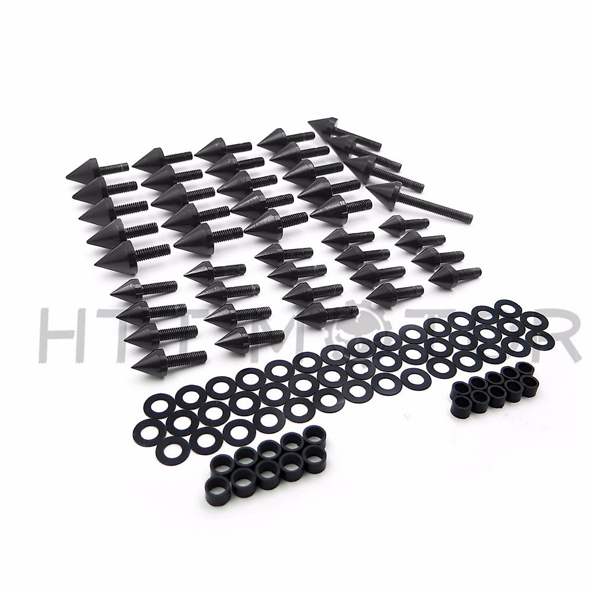 HTTMT MT215-008- Black Spike Fairing Bolts Compatible with 1999-2000 CBR 600 F4 2001-2007 Cbr600 F4I