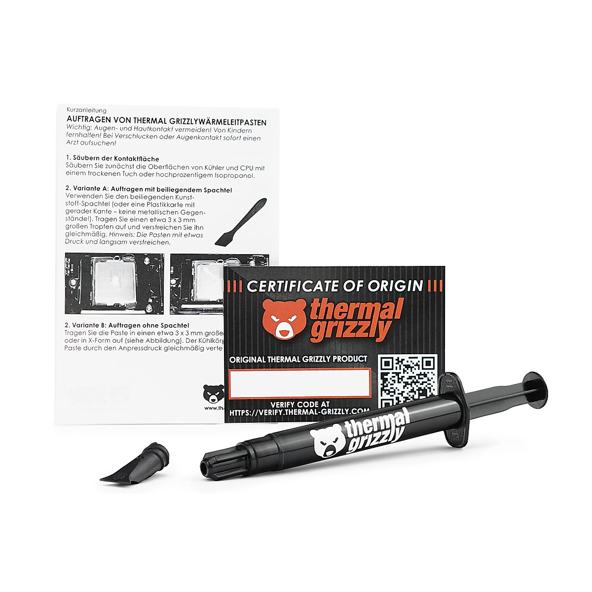 Thermal Grizzly - Kryonaut - 5.55 Gram/1.5 ml - Extremly High Performance Thermal Paste - For Demanding Applications and Overclocking CPU/GPU/PS4/PS5/Xbox