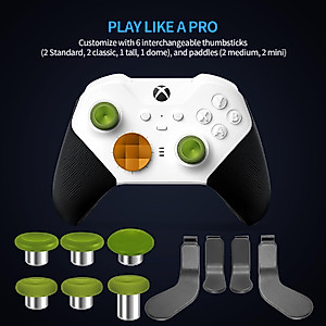 Accessories for Xbox Elite Controller Series 2 - 13 in 1 Halo Infinite Edition Replacement Paddles Thumbsticks Analog Sticks Joystick Parts Repair Kit Component Set with 2 D-Pads, 1 Tool