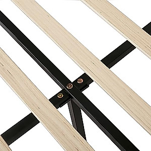 Lucakuins Led Full Size Upholstered Bed Frame with LED Lights,Modern Upholstered Princess Bed with Crown Headboard,Whit