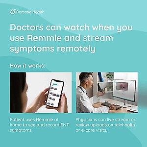 Wireless Otoscope Ear Camera - Remmie 3 The Next Generation FDA-Registered Intelligent Otoscope with Light Camera