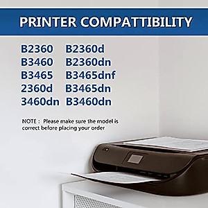 Compatible B2360 M11XH Toner Cartridge Replacement for Dell B2360dn Toner Cartridge B2360 B3460 B3465 B2360d B2360dn B3460dn B3465dn B3465dnf 2360d 3460dn(Black,2 Packs)