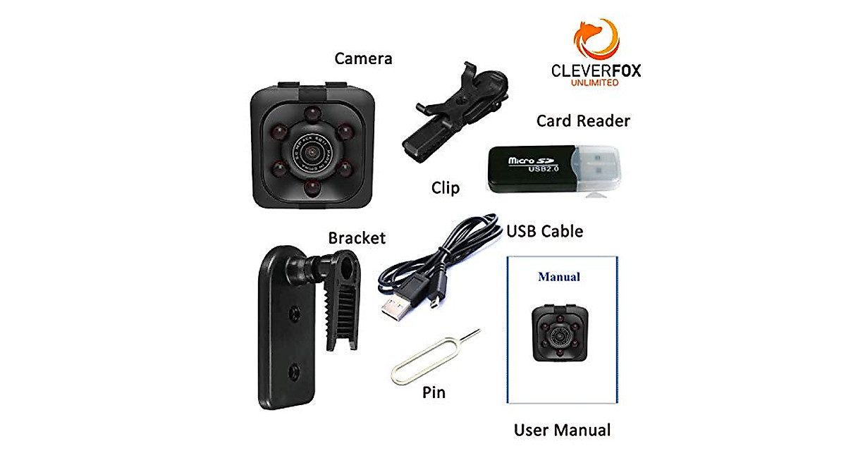 Mini Spy Camera with Night Vision & 1080P HD for Home & Office Security