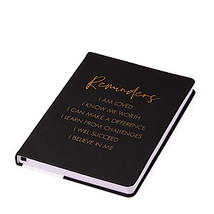 Eccolo Lined Journal Notebook, Flexi-Cover, Reminders, 256 Ruled Pages, Medium 5.75-x-8.25 inches