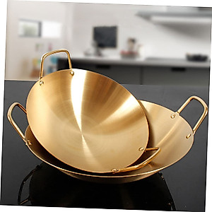 Garneck Amphora Golden Pot Frying Pan Ramyun Pot Ramen Noodles Pan Soup Pan Seafood Making Seafood Pot Cooking Utensil Stainless Pot Golden Ramen Pot Omelet Paella Pans Stainless Steel