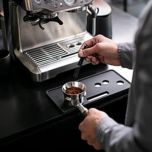 Crema Coffee Products | 54mm Espresso Dosing Funnel/Ring | Silver | Fits 54mm Breville Portafilter | 54mm | Silver