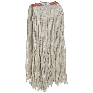 Rubbermaid Commercial Premium Cut-End Blend Mop, 20-Ounce Size, 1-Inch Orange Headband, White (FGF51700WH00)