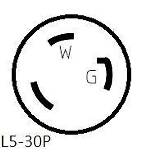 Parkworld 691746 Power Adapter Generator 3-Prong 30 AMP Locking L5-30P Male to Household Regular 5-15R Female (Also for 5-20R)