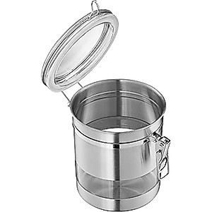 Le'raze Airtight Food Storage Container for Kitchen Counter with Window, Canister Set Ideal for Flour Tea, Sugar, Coffee, Candy, Cookie Jar with Clear Acrylic Lids & Locking Clamp