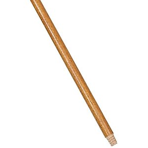 Rubbermaid Commercial Products Broom Handle with Threaded Tip, 6-Inch Lacquered Wood handle for Floor Cleaning/Sweeping in Home/Office