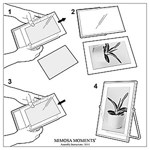 MIMOSA MOMENTS Gold Metal Floating Picture Frame (Gold, 8x10)